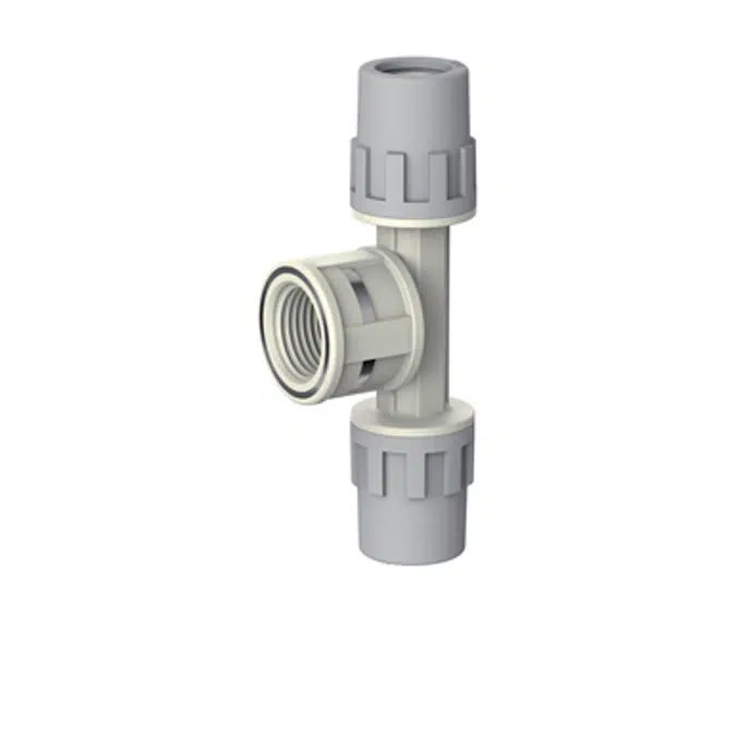 BIM objects - Free download! Threaded tee Female - PPSU thread | BIMobject