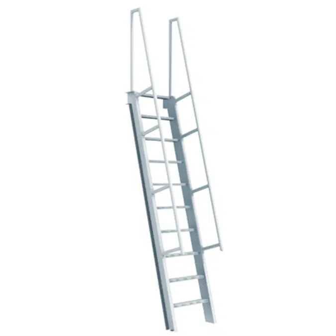 BIM objects - Free download! 520A Aluminum Ships Ladder - with 60 ...