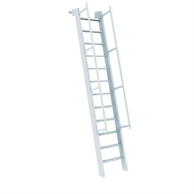 BIM objects - Free download! 523A Aluminum Ships Ladder - Access to ...
