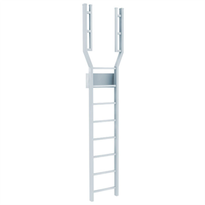 BIM objects - Free download! 504 Tubular Rail Low Parapet Access Ladder ...