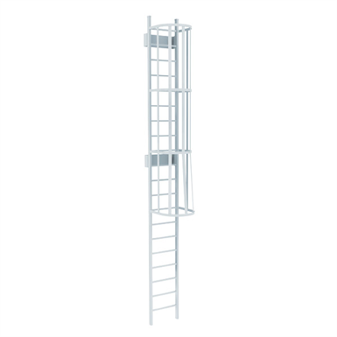 BIM objects - Free download! 531 Cage Ladder with Roof Hatch | BIMobject