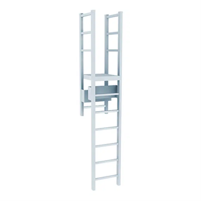 BIM objects - Free download! 503 Tubular Rail Low Parapet Access Ladder ...