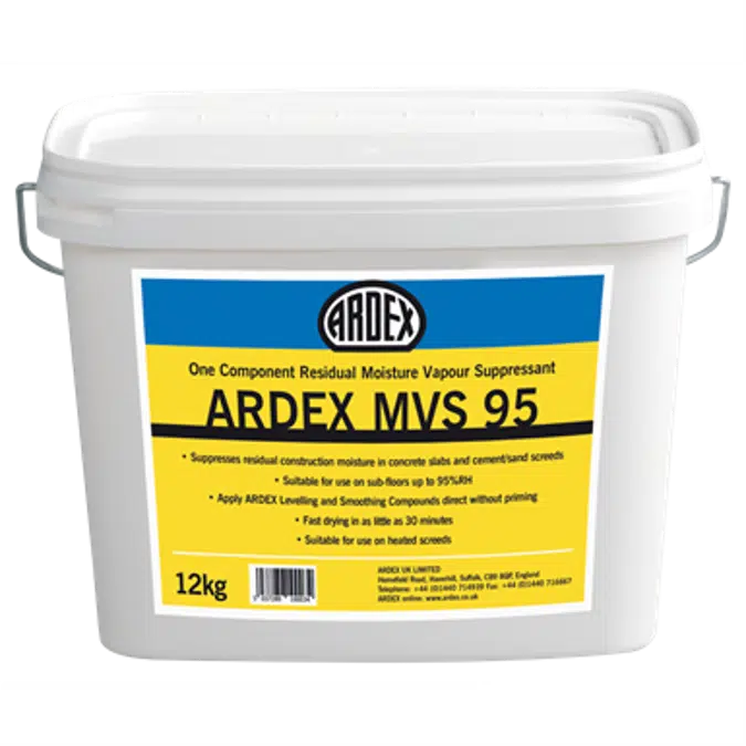 Objetos BIM - ¡Descarga gratis! ARDEX MVS 95 - One Component Residual Moisture Vapour ...