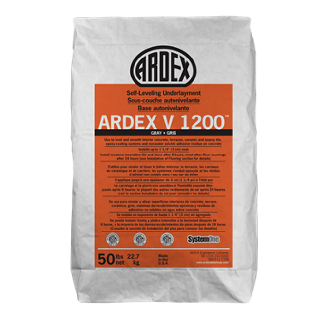BIM objekty – zdarma ke stažení! ARDEX V 1200™ Self-leveling ...