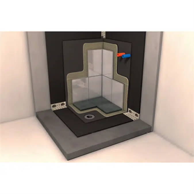 BIM objects - Free download! ARDEX System - Walk-in Shower with ...
