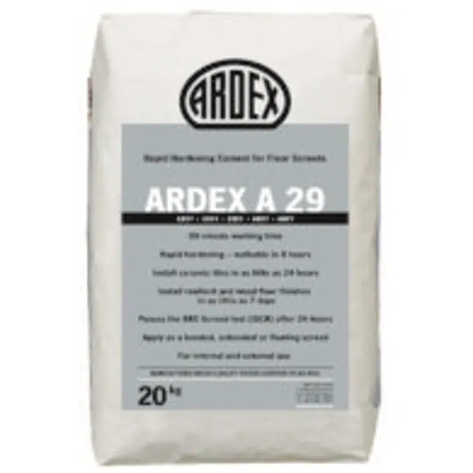 BIM objects - Free download! ARDEX A 29 - Rapid Drying Cement for ...