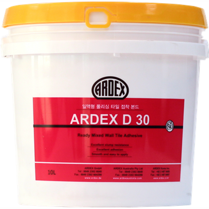 BIM 对象 - 免费下载！ ARDEX D 30 - One-component polishing tile adhesive bond ...