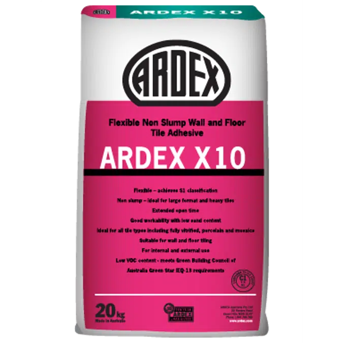 BIM objects - Free download! ARDEX X 10 - Flexible Wall & Floor Tile ...