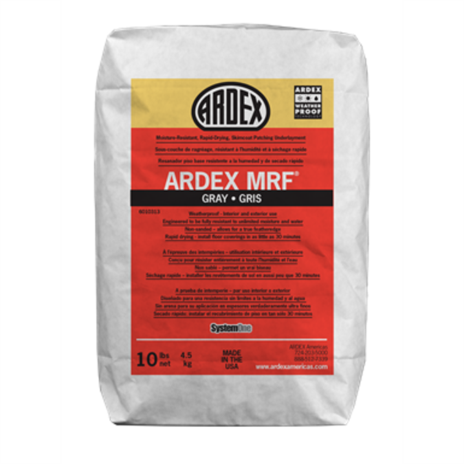 BIM 对象 - 免费下载！ ARDEX MRF™ Moisture-Resistant, Rapid Drying, Skimcoat ...