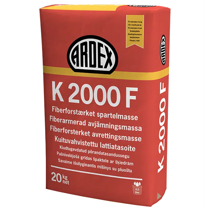 Objetos BIM - ¡Descarga gratis! ARDEX K 2000 F - Fiber reinforced putty ...