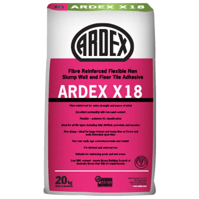 BIM objects - Free download! ARDEX X 18 - Fibre Reinforced Flexible Non Slump Wall and Floor ...