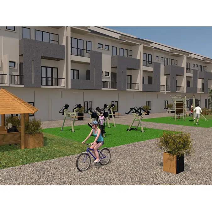 Objetos BIM - ¡Descarga gratis! Street Barbell Utegym Medium | BIMobject