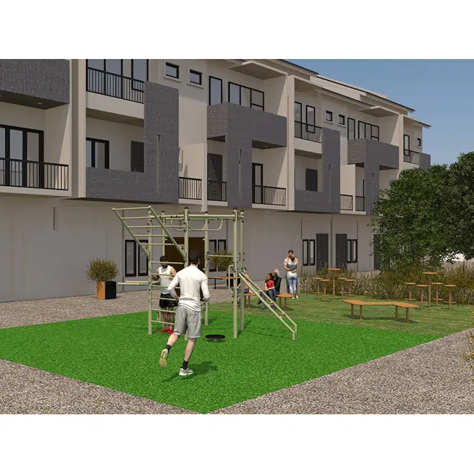 Objetos BIM - ¡Descarga gratis! Street Barbell Utegym Medium | BIMobject