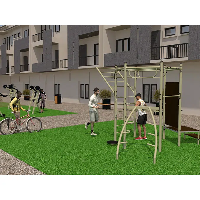 BIM objects - Free download! Street Barbell Utegym Medium | BIMobject
