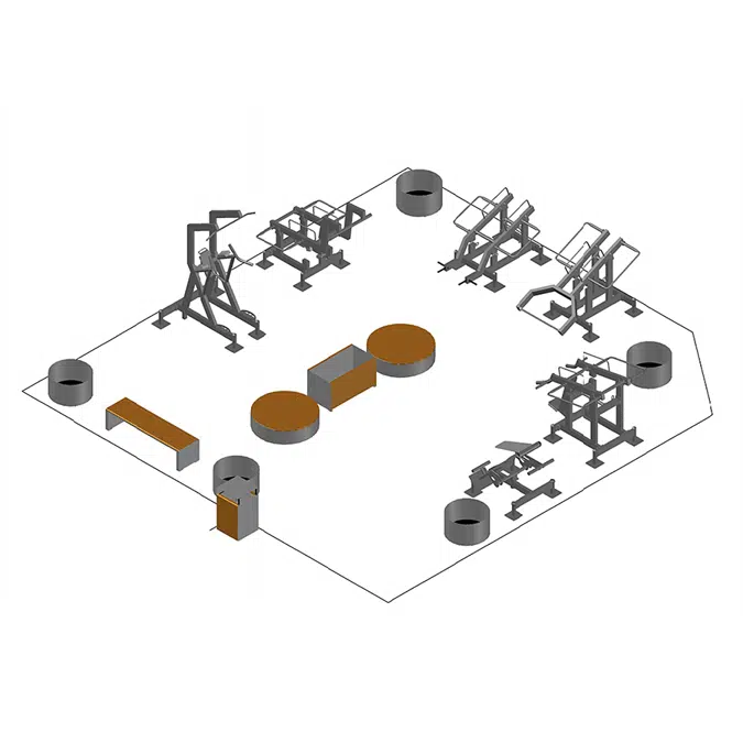 BIM objects - Free download! Street Barbell Utegym Small | BIMobject