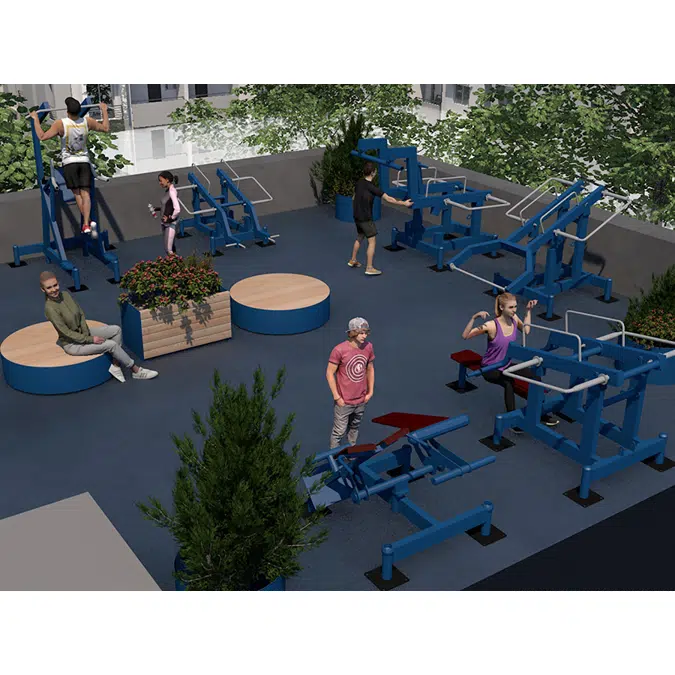 BIM objects - Free download! Street Barbell Utegym Small | BIMobject