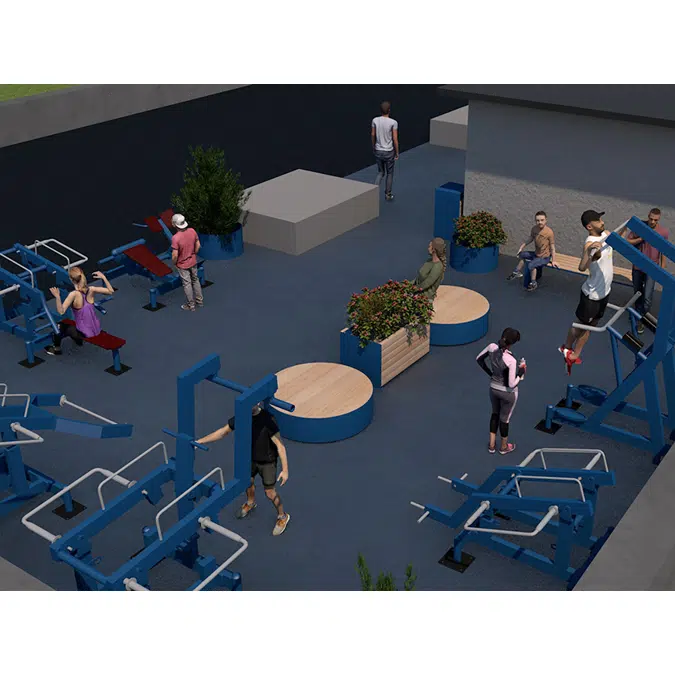 BIM objects - Free download! Street Barbell Utegym Small | BIMobject