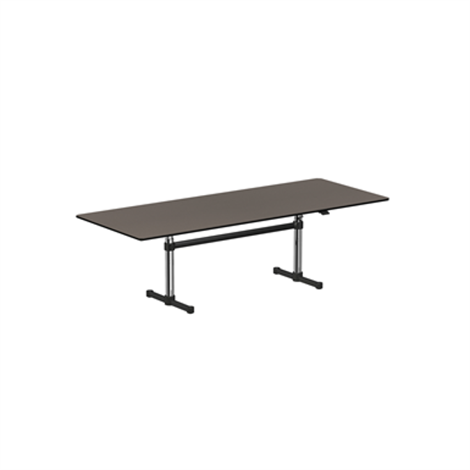 BIM objects - Free download! Height adjustable meeting table 2500x1000 ...