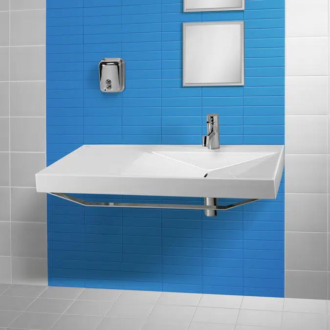 BIM objects - Free download! 100x45 Flux wall mounted basin | BIMobject