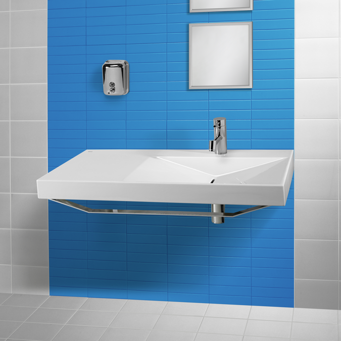 BIM objects - Free download! 100x45 Flux wall mounted basin | BIMobject
