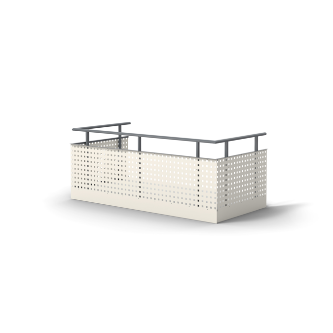 BIM objects - Free download! Balcony Railing Perforated Aluminium ...