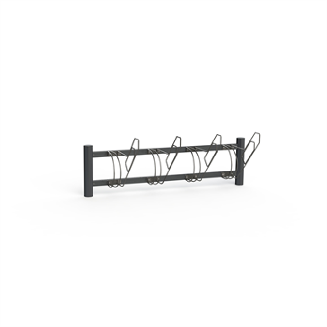BIM object - 無料でダウンロードができます。 BIKE Bicycle Rack, One Sided with frame ...