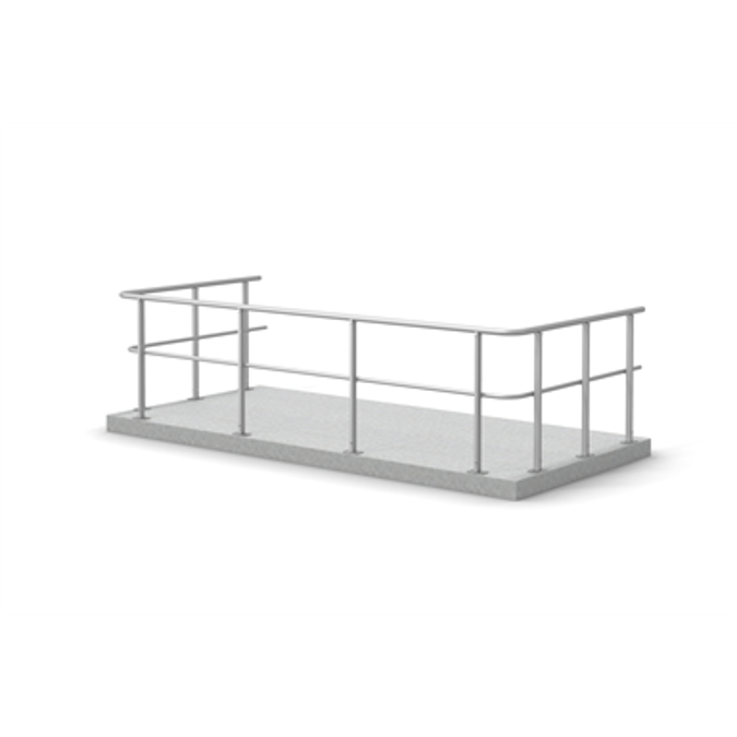 BIM objects - Free download! Industrial Railing Top Mounted | BIMobject