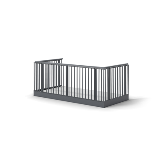 BIM objects - Free download! Balcony Railing Picket Side Mounted ...