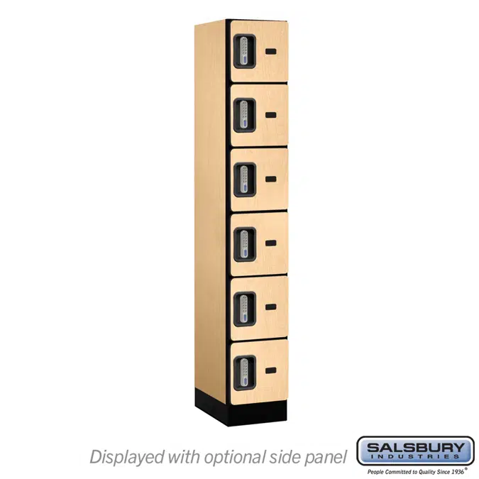 BIM objects - Free download! 36000E Series Designer Wood Lockers - Six ...