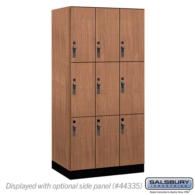 BIM objects - Free download! 43000 Series Premier Wood Lockers - Triple ...