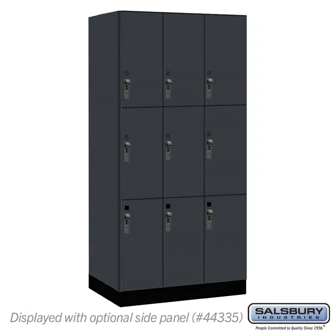BIM objects - Free download! 43000 Series Premier Wood Lockers - Triple ...