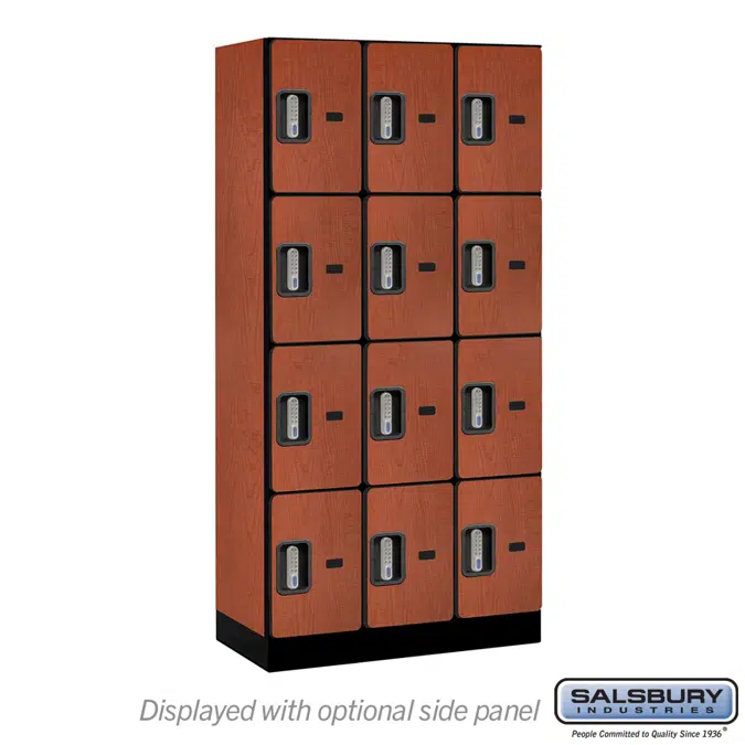 BIM objects - Free download! 34000E Series Designer Wood Lockers - Four ...