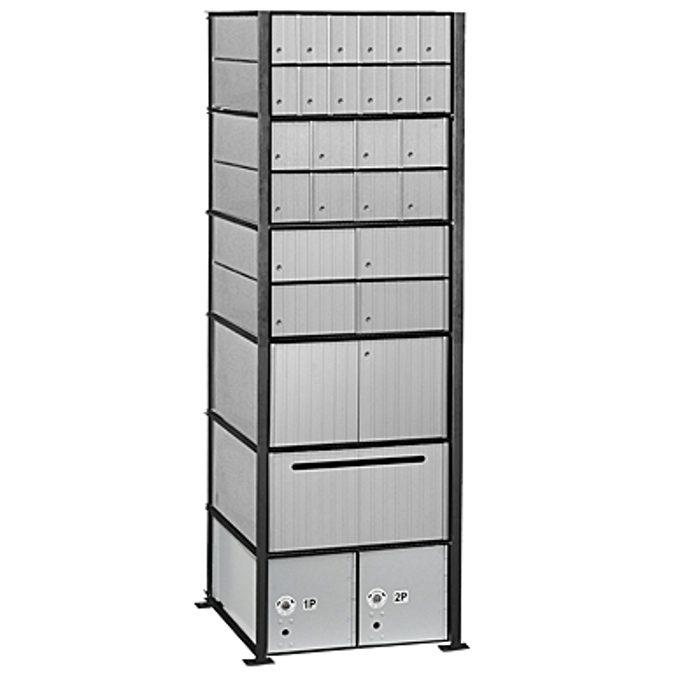 Objetos BIM - ¡Descarga gratis! 2200 Series Aluminum Mailboxes-Rack ...