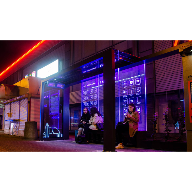 BIM objects - Free download! Intelligent Bus Shelter | BIMobject