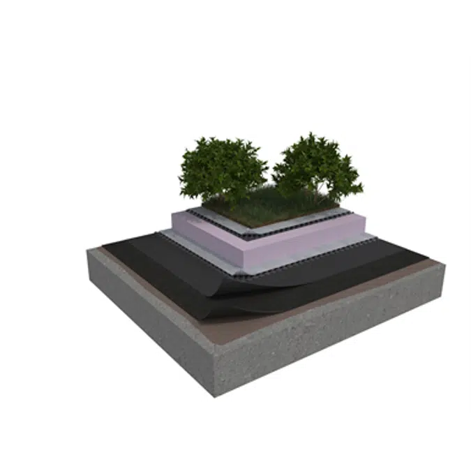 BIM objects - Free download! Membrane 5 1-layer inverted roof system ...
