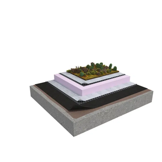 BIM objects - Free download! Membrane 5 1-layer inverted roof system ...