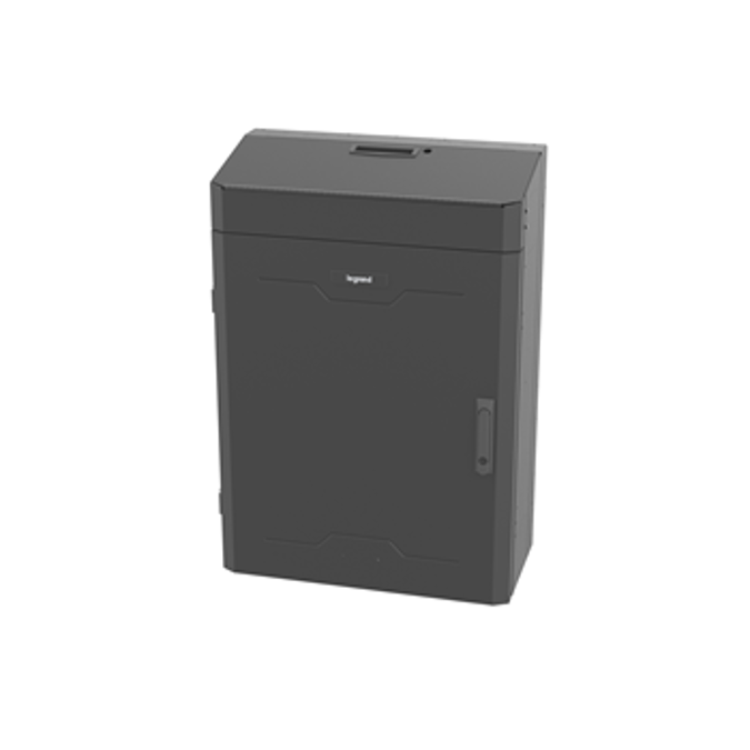 BIM objects - Free download! 8RU Vertical Wall-Mount Cabinet, Split ...