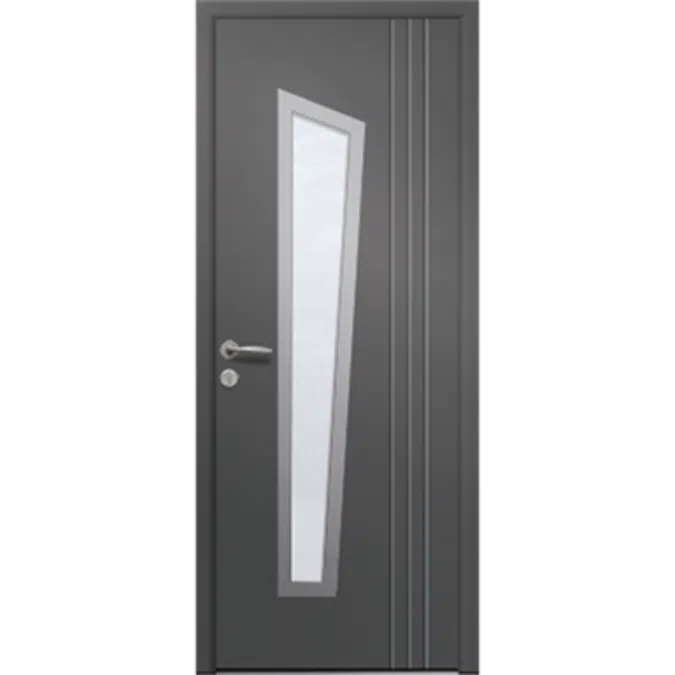 BIM objects - Free download! Porte d’entrée en aluminium Passage ...