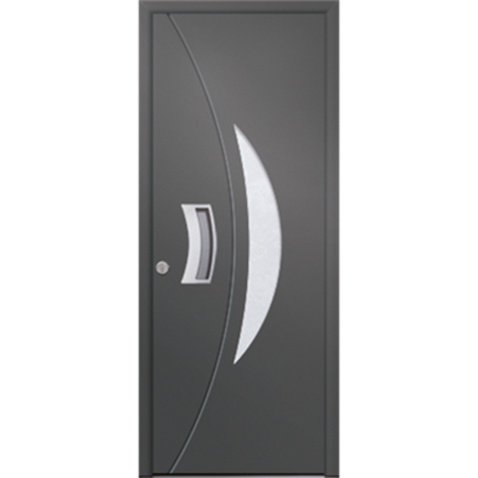 BIM objects - Free download! Porte d’entrée en aluminium Passage ...