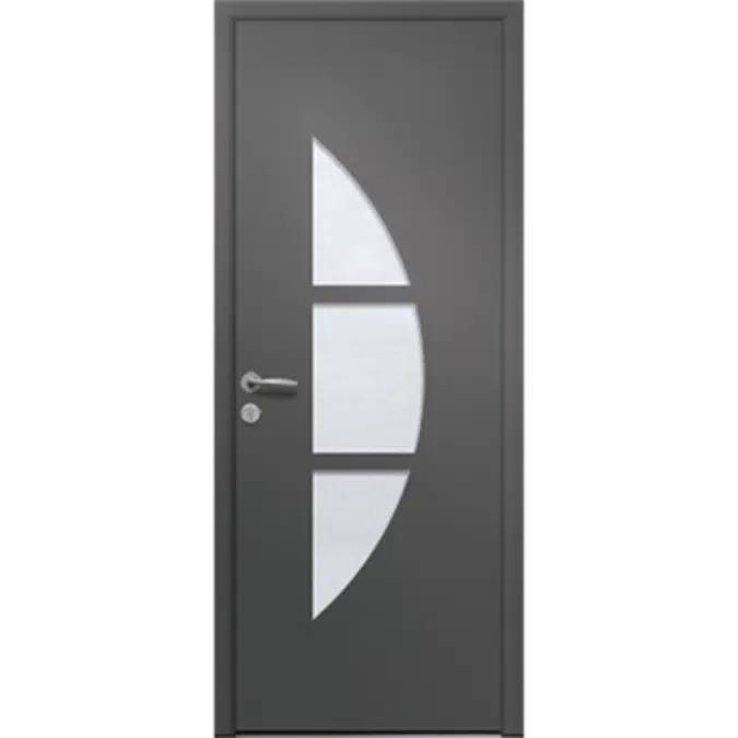 BIM objects - Free download! Porte d’entrée en aluminium Passage ...