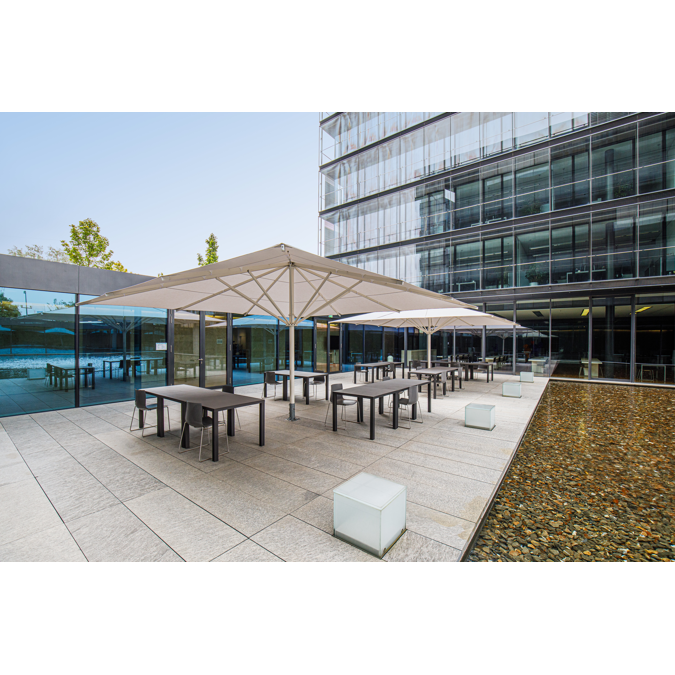 BIM objects - Free download! Parasol ALBATROS 3 x 4 m; rectangular; 10 ...