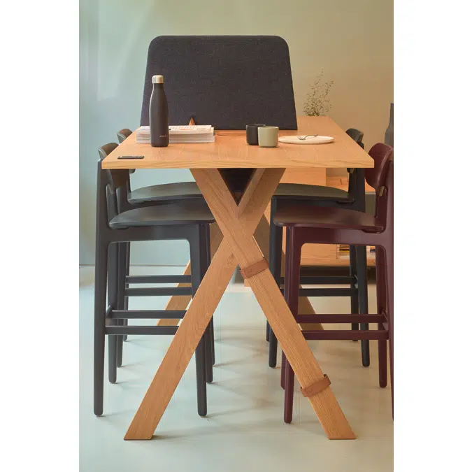 BIM objects - Free download! VWork - High table 2m | BIMobject