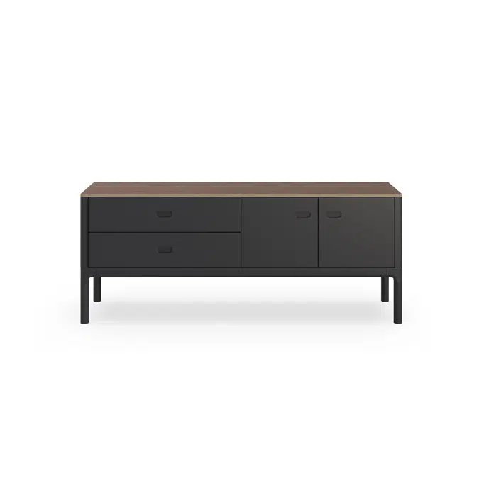 BIM objects - Free download! Pearson Lloyd Edge Storage - 2 drawer, 2 ...