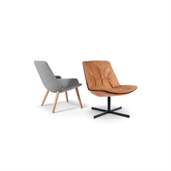 BIM objects - Free download! Milo - Timber legs - With arms | BIMobject