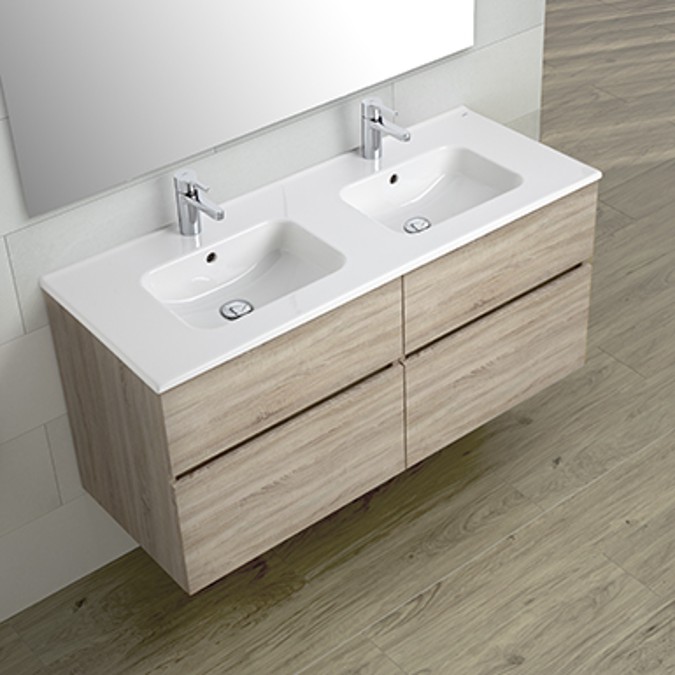 Objetos BIM - ¡Descarga gratis! Smile Lavabo sobremueble 1210x460 ...