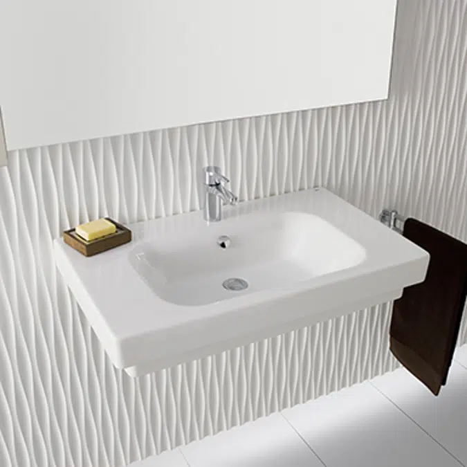 BIM objects - Free download! Flex Wash-basin centred basin 1000x475 ...
