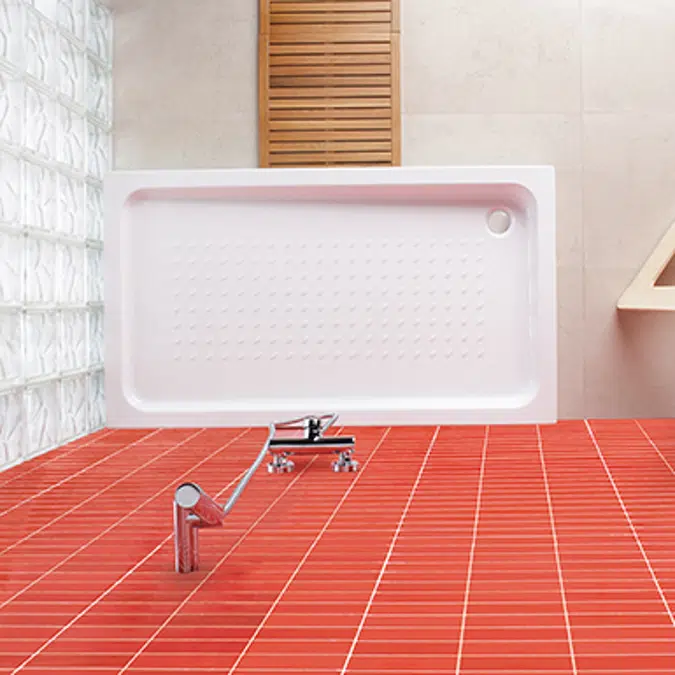 BIM objects - Free download! Elba Rectangular shower tray 1000x800 ...