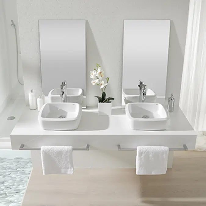 BIM objects - Free download! Eos Wash-basin 395x395 mm. | BIMobject