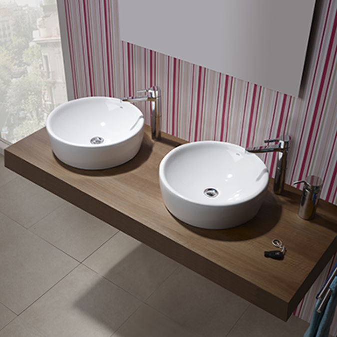 BIM objects - Free download! Urban Over-counter Wash-basin Ø 450 ...