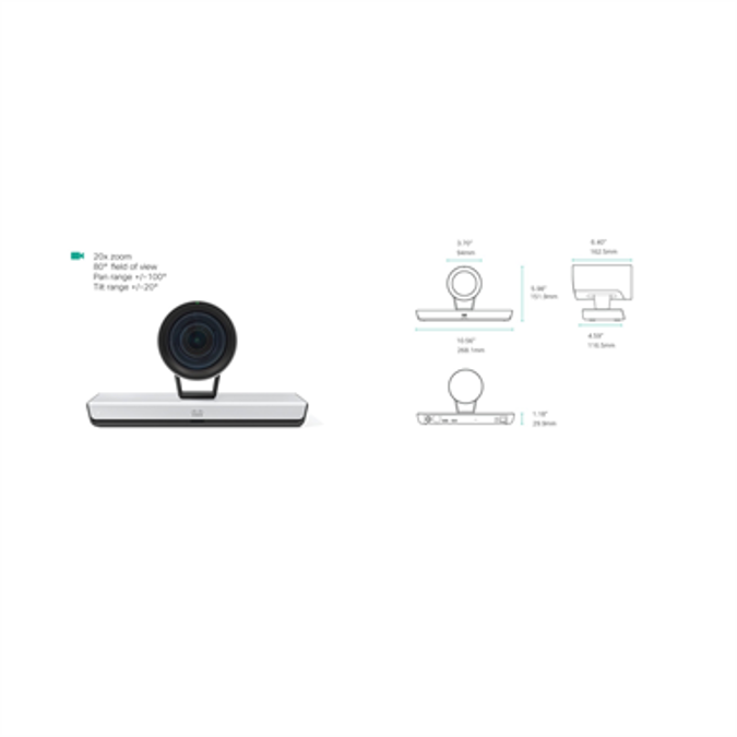 BIM objects - Free download! TelePresence, Precision 60 Cameras | BIMobject